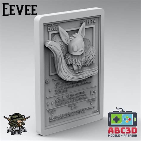 Eevee 3d Pokemon Card Etsy