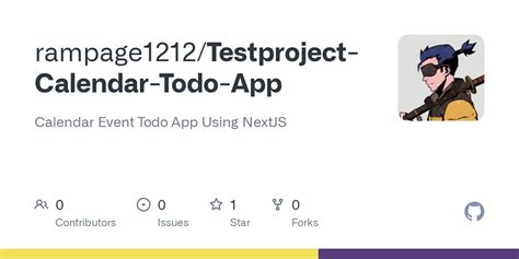 Github Rampage1212testproject Calendar Todo App Calendar Event Todo
