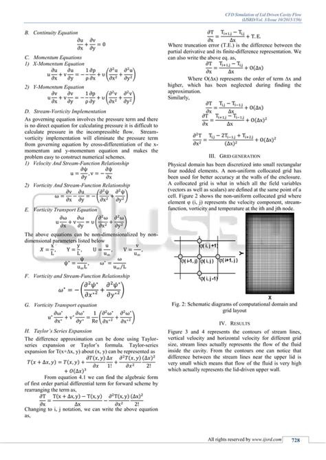 Cfd Simulation Of Lid Driven Cavity Flow Pdf Physics Science