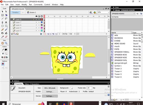 Spongebob Head Rigpara Macromedia Flash 8 Ptbr By Sonic33288 On Deviantart