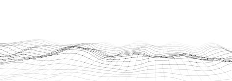 Premium Vector Dynamic Wave With Connected Dots And Lines On A White Background Digital Wave