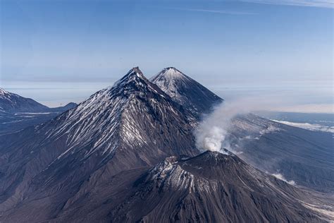 Three Volcanoes At Klyuchevskaya Kamchatka Nota Bene Eugene