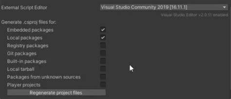 Visual Studio Unity Missing Regenerate Project Files Stack Overflow