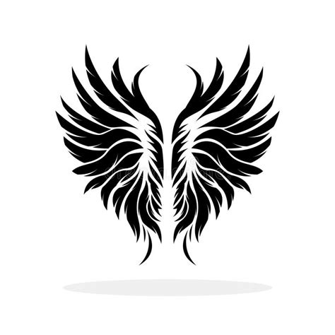 Wings Icon Black Icon Of Wings On White Background Stock Vector