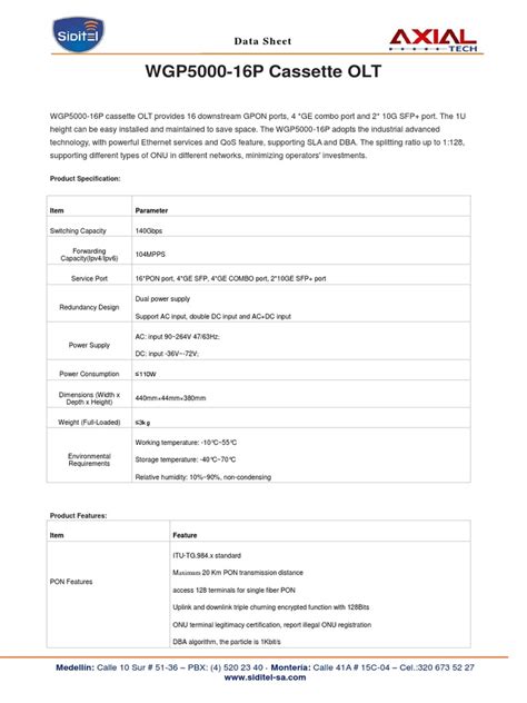 Olt 16p Prevail Download Free Pdf I Pv6 Port Computer Networking
