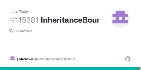 inheritanceboundary · issue 115381 · flutter flutter · github