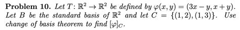 Problem 10 Let T R2R2 Be Defined By Chegg Com