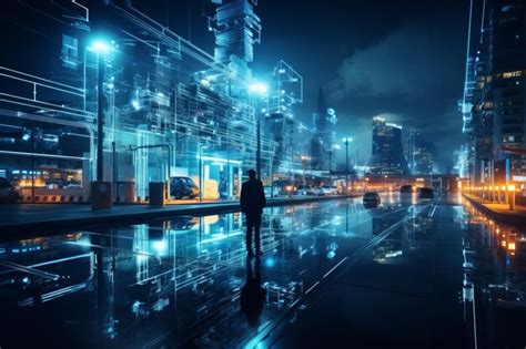 Premium Ai Image Smart Grid System Managing Electricity Generative Ai