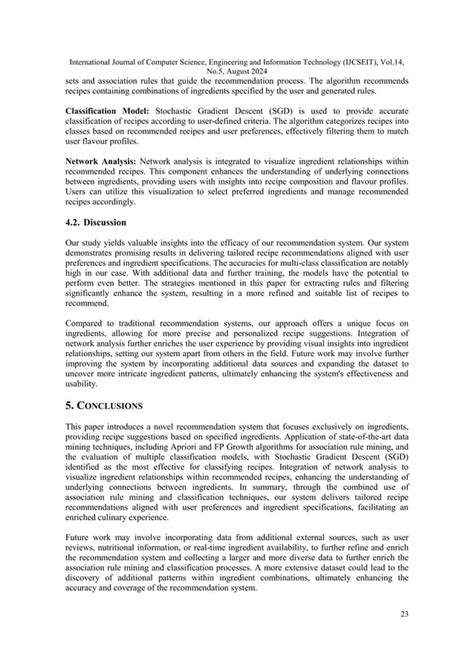 Enhancing Personalized Recipe Recommendation Through Multi Class Classification Pdf