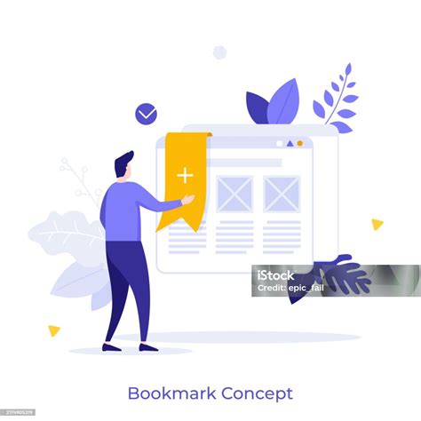 책갈피가 있는 브라우저 창에서 웹 페이지를 보고 있는 사람입니다 웹 사이트 조직의 개념 즐겨 찾는 인터넷 페이지의 온라인 관리