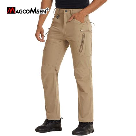 Magcomsen 남성용 멀티 포켓 전술 바지 육군 전투 방수 바지 경량 속건성 야외 하이킹 낚시 바지 Aliexpress