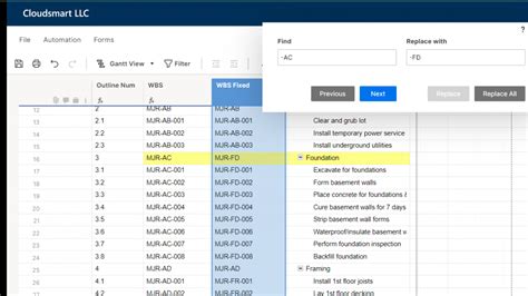 Wbs Template Based On Ms Project Wbs Cloudsmart Llc