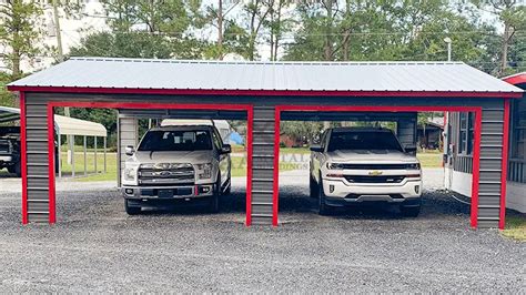 Portable Carport With Sides 18x35x8 Side Entry Carport