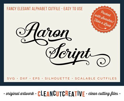 Aaron Script Full Alphabet Svg Fonts Cutfile Fancy Elegant Script Aaron Script Full Alphabet Svg Fonts Cutfile Fancy Elegant Script