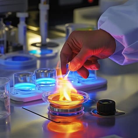 Free Flame Test Experiment Image Laboratory Flame Scientist