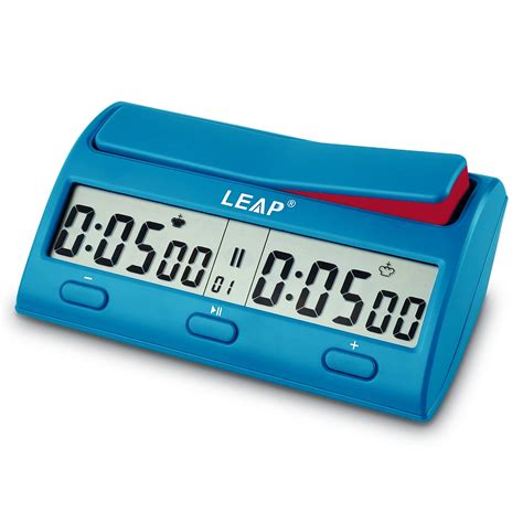 LEAP Advanced Digital Chess Timer With 7 Timing Modes Blue