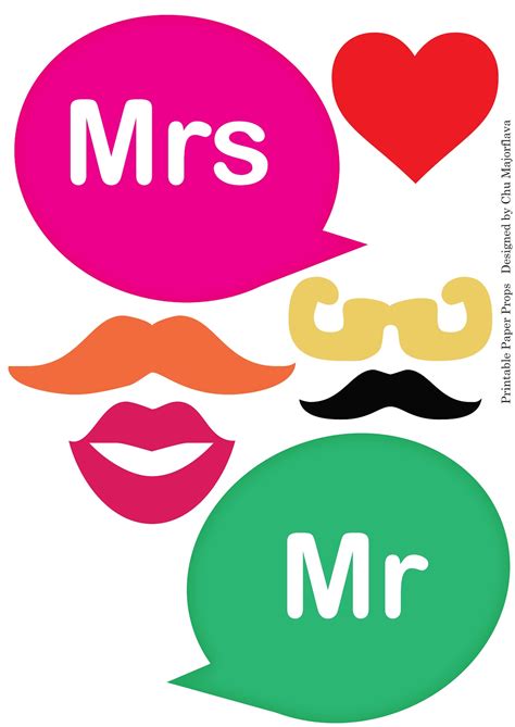 Printable Photo Booth Props Individual
