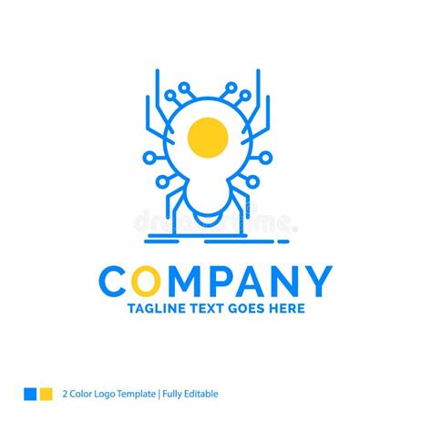 Bug Insect Spider Virus App Blue Yellow Business Logo Templa Stock