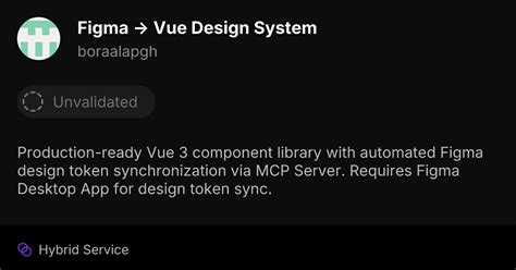 Figma Vue 设计系统 MCP Servers LobeHub