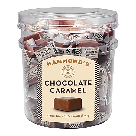 Hammonds Candies Natural Chocolate Caramels Display Tub 80 75 Oz