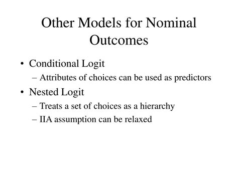 Ppt Ordinal And Multinomial Models Powerpoint Presentation Free Download Id224927