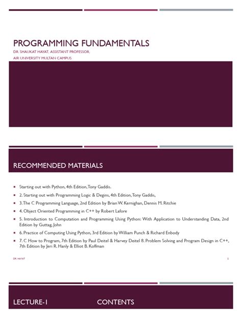 Pf Lectures Pdf Algorithms Computer Programming