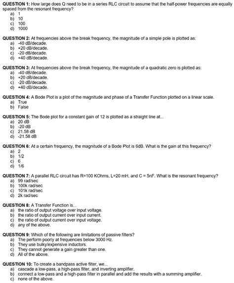 Series Rlc Circuit Bode Plot