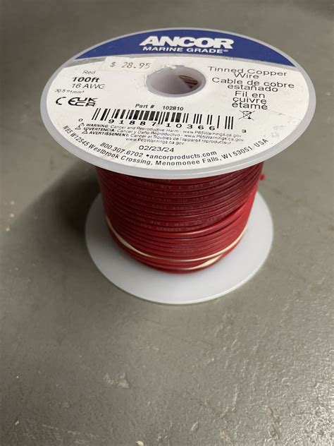 Ancor 16 Awg Marine Grade Red 100′ Spool Btw Electronic Parts