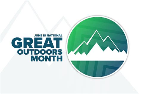 6월은 국립 대자연의 달입니다 휴일 개념 배경 배너 카드 텍스트 비문이있는 포스터용 템플릿 벡터 Eps10 그림입니다 국가 관광명소에 대한 스톡 벡터 아트 및 기타 이미지