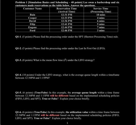 Solved Problem 1 Simulation Basics And Scheduling 40