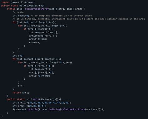Leetcode Problem 1122 Relative Sort Array Hirak Jyoti Das Posted On