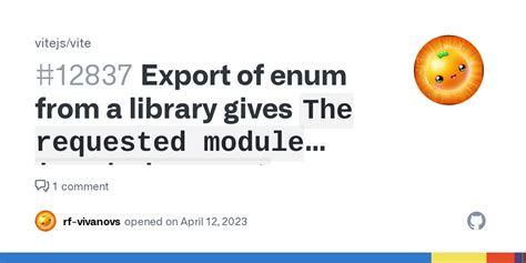 Export Of Enum From A Library Gives `the Requested Module Does