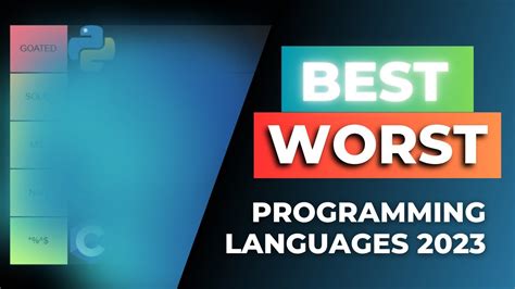 best and worst programming languages 2023 tier list youtube