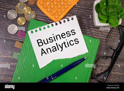 Business Analytics Text Concept Office Workplace Table With