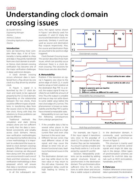 Understanding Clock Domain Crossing Issues Pdf Phase Waves Formal Verification