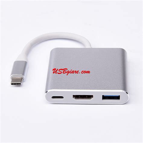 Hub Chuyển đổi Usb Type C Sang Usb 3 0 Hdmi Type C Bạc