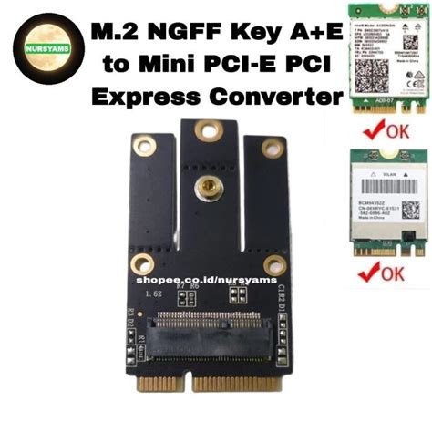 Jual Adapter M NGFF Key A E To Mini PCI E PCI Express Converter Wifi Card Shopee Indonesia