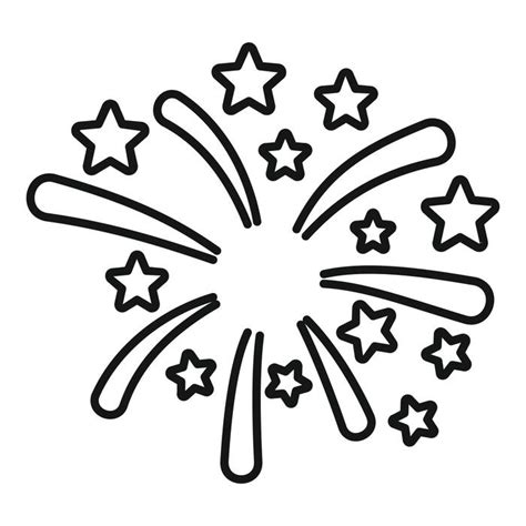 Fireworks Outline Vector Art Icons And Graphics For Free Download