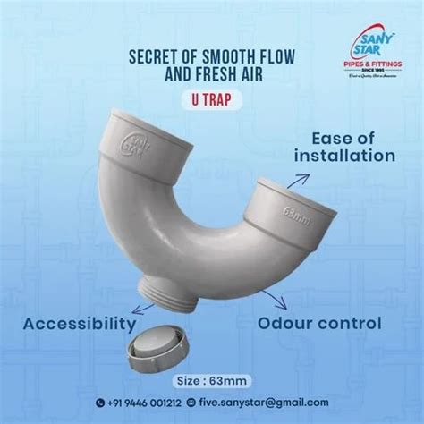 63mm Pvc U Traps Fitting For Plumbing And Drainage Diameter 6 Inch At ₹ 50piece In Wadakkanchery