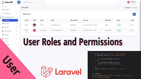 Laravel 9 User Roles And Permissions School Management Youtube