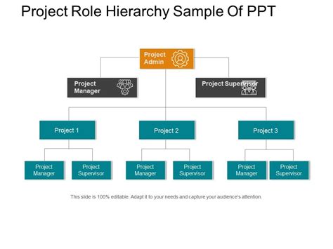 Project Roles Hierarchy Chart Sample Of Ppt Presentat