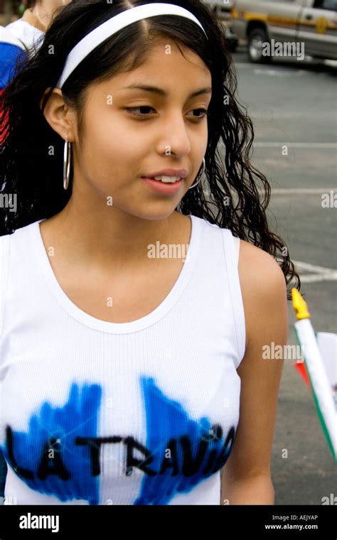 Pretty Chicana Woman Age 17 Member Of Parade Unit Cinco De Mayo Fiesta