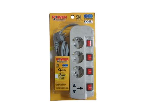 Power Stop Kontak 4 Lubang Colokan 3m