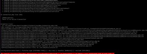Mysql There Is No Active Transaction Error While Installing Orocommerce App Stack Overflow