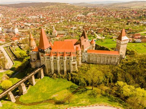 Premium Photo Corvin Castle With Wooden Bridge Hunedoara Hunyad