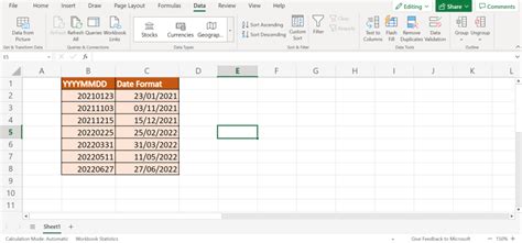 How To Convert Yyyymmdd To Date Format In Excel Sheetaki