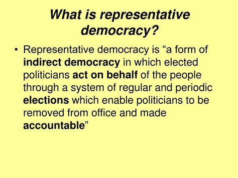 Indirect Democracy Definition