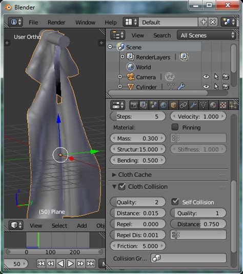 cloth collision dosnt work particles and physics simulations blender artists community