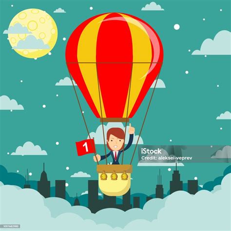 뜨거운 공기 풍선에 사업가입니다 벡터 일러스트 레이 션 1에 대한 스톡 벡터 아트 및 기타 이미지 1 개념 검색 Istock