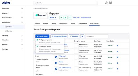 Okta Provisioning Happeo